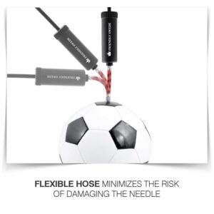 The Friendly Swede Ball Pump for Sports Balls, Including Ball Pump Needles and Nozzles, Hand Air Pump for Balls, Basketball Pump, Hand Pump for Inflatables, Soccer Ball Pump - Black (3 Pack)