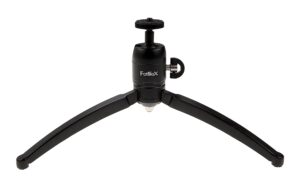 fotodiox pro heavy duty tabletop arched-leg tripod - all metal, foldable with pan/swivel ballhead for cameras, monitors, led lights, flashes, mic and more