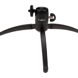 Fotodiox Pro Heavy Duty Tabletop Arched-Leg Tripod - All Metal, Foldable with Pan/Swivel Ballhead for Cameras, Monitors, LED Lights, Flashes, Mic and more