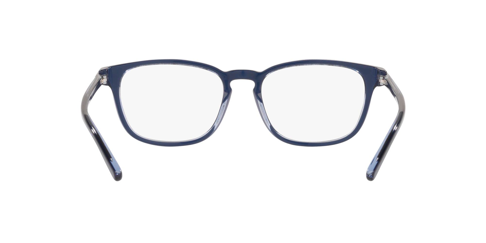 Polo Ralph Lauren Men's PH2117 Rectangular Prescription Eyewear Frames, Shiny Transparent Blue/Demo Lens, 54 mm