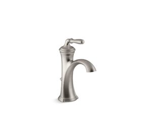 kohler devonshire k-193-4-bn single handle single hole or centerset bathroom faucet with metal drain assembly in brushed nickel