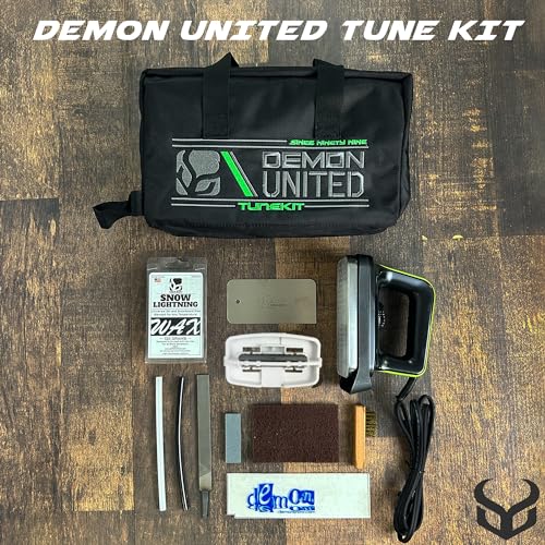 Demon Complete Basic Tune Kit with Wax- Everything Needed to do a Basic Tune and Wax for Your Skis and Snowboard **Made in USA Wax**