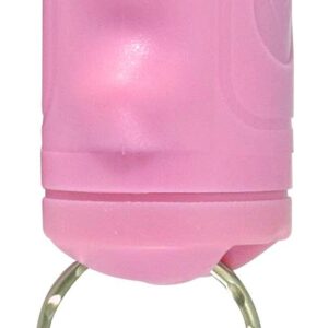 Pepper Defense 4-in-1 Stream Pepper Spray Pink - Belt Clip Holster with Quick Release Keychain - Maximum Strength Formula with 10% OC, CS, CN, Marking Dye (Pink Pepper Spray)