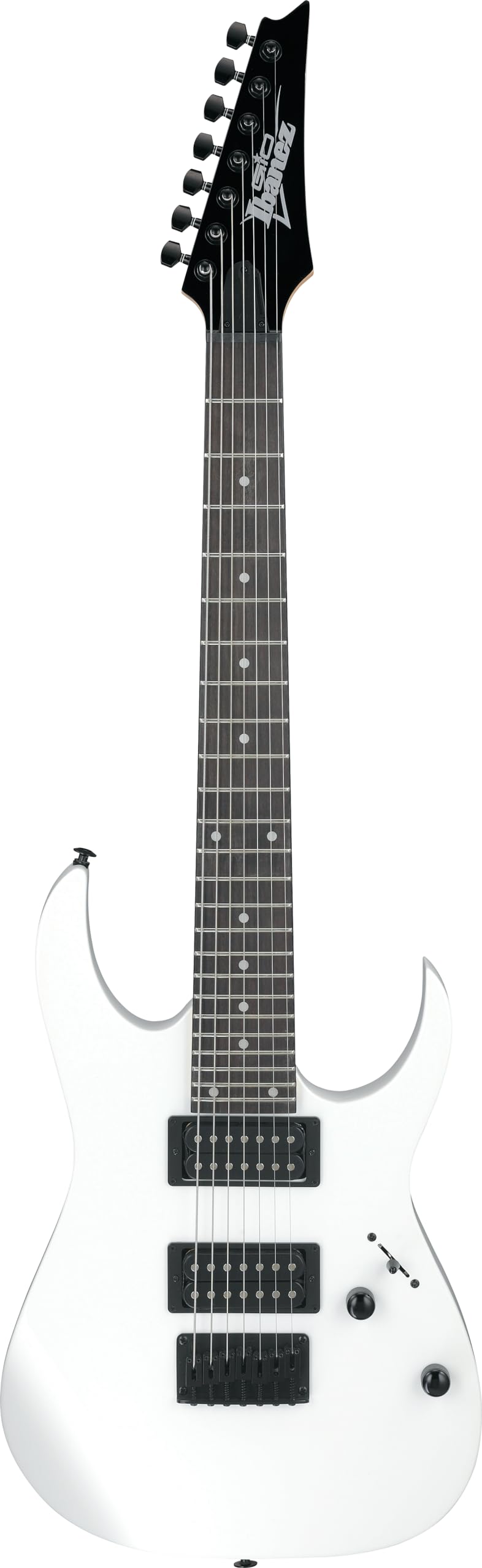 Ibanez GRG 7 String Solid-Body Electric Guitar, Right, White, Full (GRG7221WH)