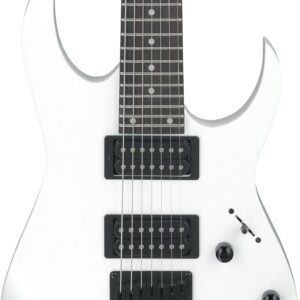 Ibanez GRG 7 String Solid-Body Electric Guitar, Right, White, Full (GRG7221WH)