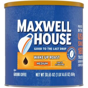 maxwell house wake up roast medium roast ground coffee (30.65 oz canister)