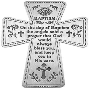 cathedral art (abbey & ca gift baptism cross, multi-color