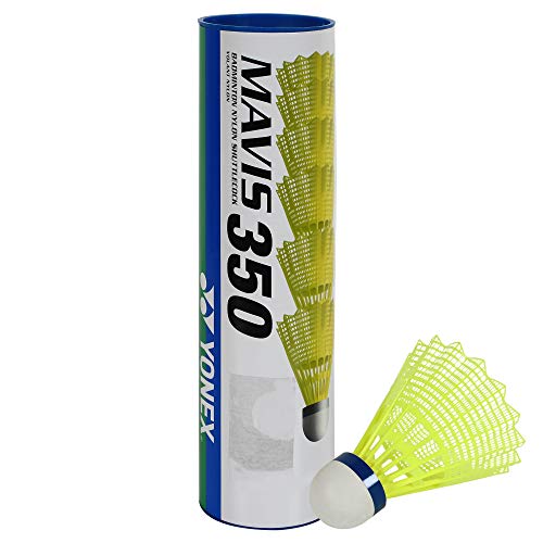 YONEX Mavis 350 Nylon Shuttlecock with Blue Cap (Yellow)