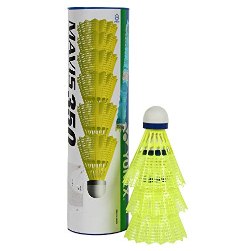 YONEX Mavis 350 Nylon Shuttlecock with Blue Cap (Yellow)