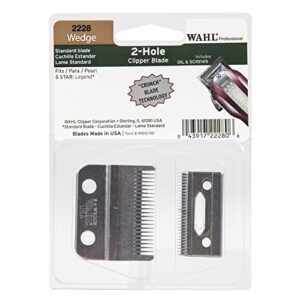 wahl professional 2 hole standard wedge clipper blade, designed for the 5 star series legend clipper for professional barbers and stylists - model 2228