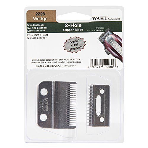 Wahl Professional 2 Hole Standard Wedge Clipper Blade, Designed for the 5 Star Series Legend Clipper for Professional Barbers and Stylists - Model 2228