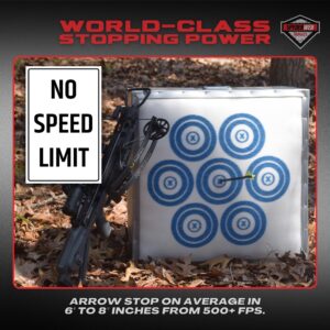 SpyderWeb ST24XL-Crossbow Archery Target for 500 FPS or More-24x24x16-Field Tip Only-No Speed Limit Stopping Power