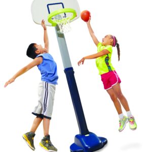 Little Tikes Adjust and Jam Pro Basketball Set, Blue