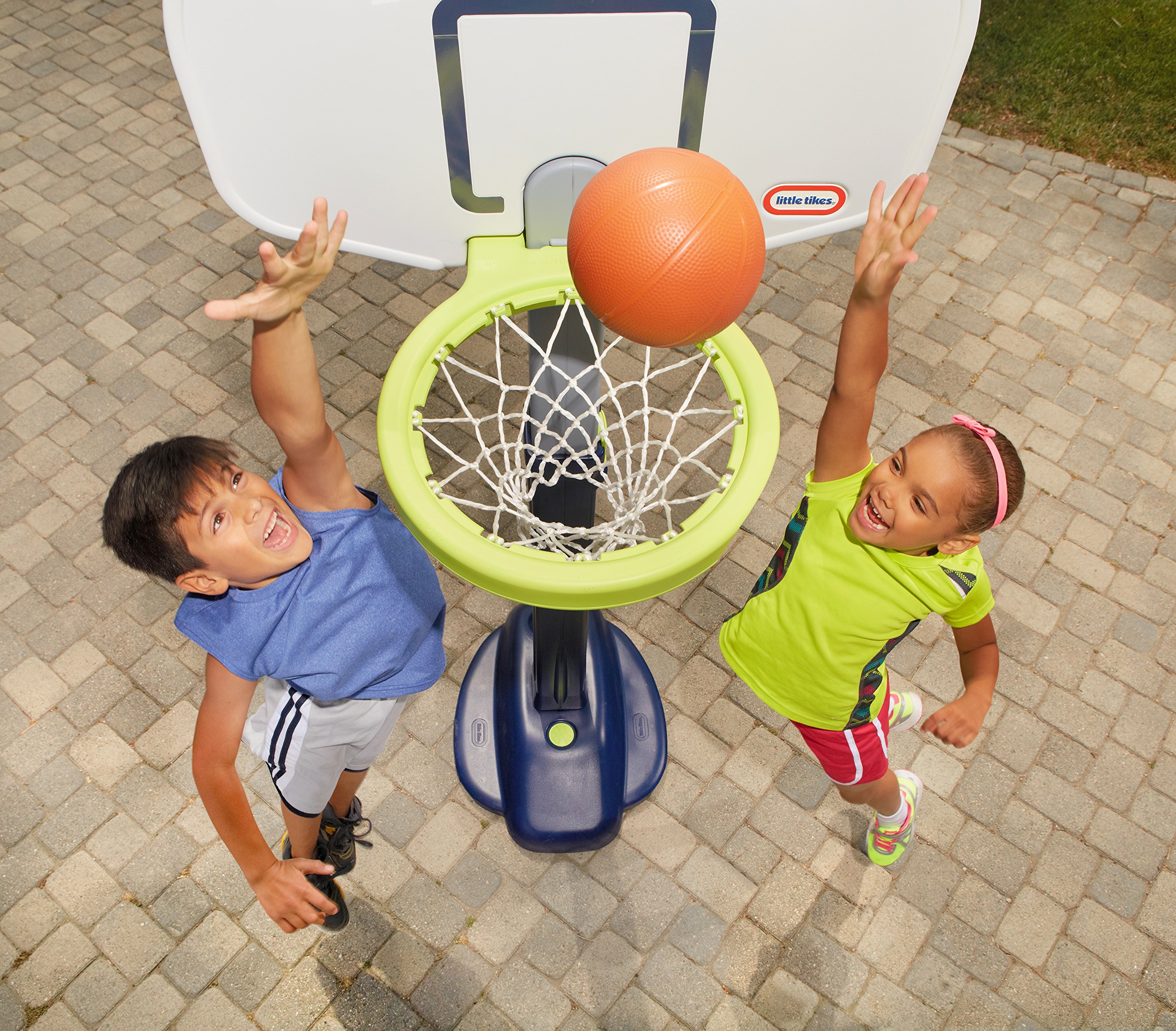 Little Tikes Adjust and Jam Pro Basketball Set, Blue