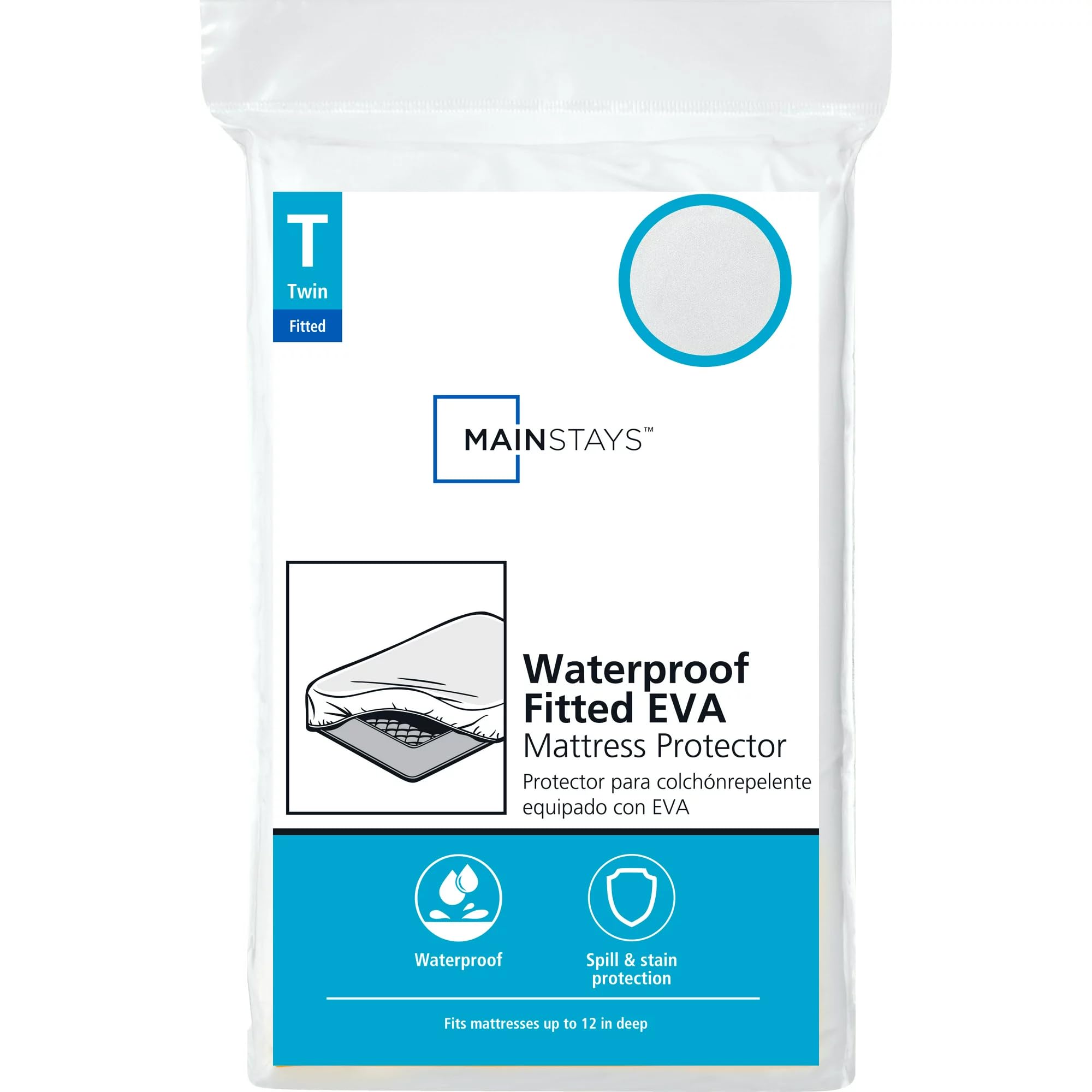 Waterproof Fitted Vinyl Twin Mattress Protector - 39 x 75 x 12