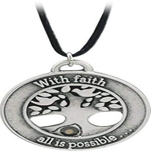 cathedral art (abbey & ca gift mustard seed, includes 22-inch black satin cord, one size, tree of faith pendant