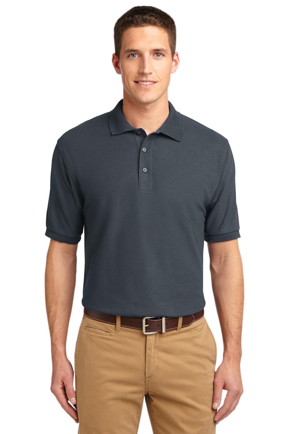 Port Authority Tall Silk Touch Polo. TLK500 Steel Grey