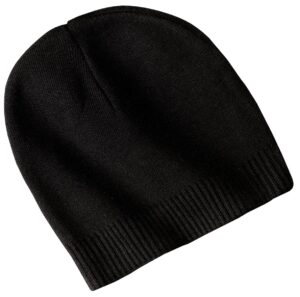 port authority 100% cotton beanie - black - one size