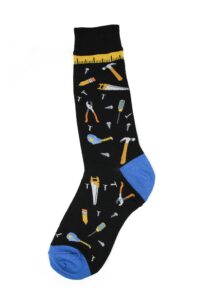 foot traffic men's socks, fun special-interest socks, sizes 7–12 (tools)