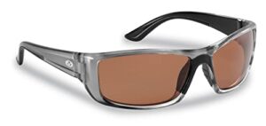 flying fisherman polarized sunglasses with 100% uva & uvb protection for fishing, biking, golf, hiking, beach, driving – buchanan, gunmetal frames with copper tinted lenses (7719gc)