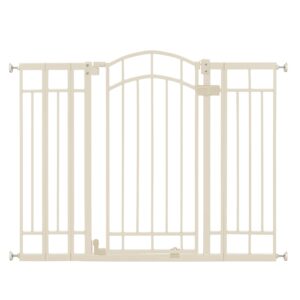 summer infant multi-use decorative extra tall safety pet and baby gate,28.5'-48' wide, 36' tall,pressure or hardware mounted, install on wall or banister in doorway or stairway,auto close door -beige