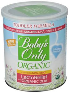 baby's only toddler formula, lactose relief, organic, 12.7-ounce can