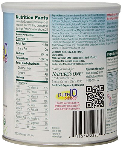 Baby's Only Toddler Formula, Lactose Relief, Organic, 12.7-Ounce Can