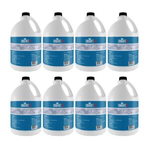 chauvet dj 1 gallon of fog smoke juice fluid for fog machines (8 pack) | 8 x fju