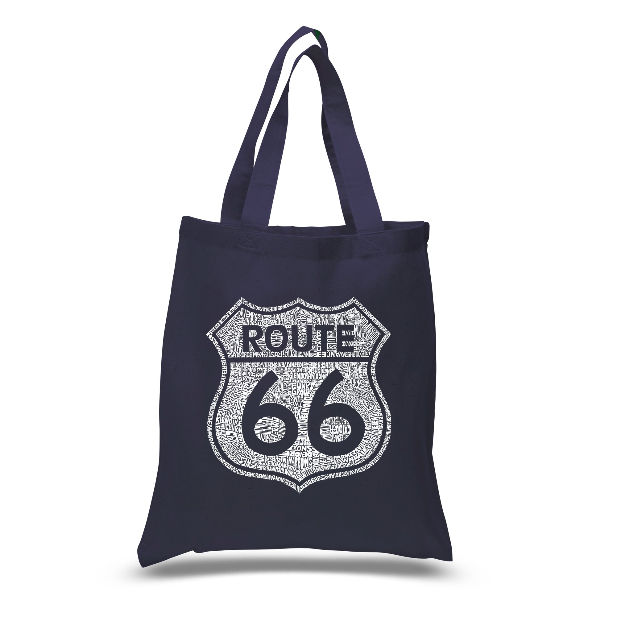 LA POP ART, Cities Along Route 66 - Tote Bag Navy Blue