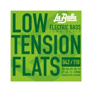 la bella ltf-5a low tension flats long scale stainless steel flat wound electric bass string