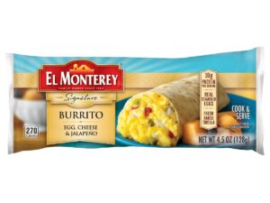 ruiz jalapeno egg and cheese burrito, 4.5 ounce -- 24 per case.