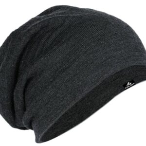 Koloa Surf Slouchy Beanie in Charcoal Heather One size