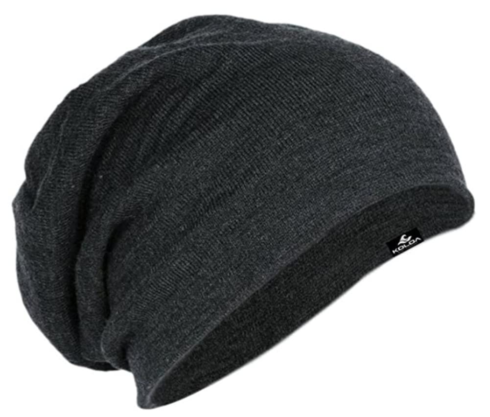 Koloa Surf Slouchy Beanie in Charcoal Heather One size