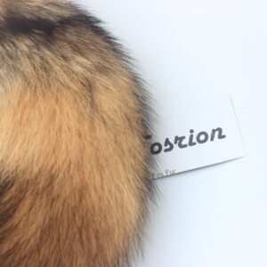 Fosrion Real Fox Tail Fur Keychain Clasp Fashion Charm Cosplay Toy (Red & Thin)