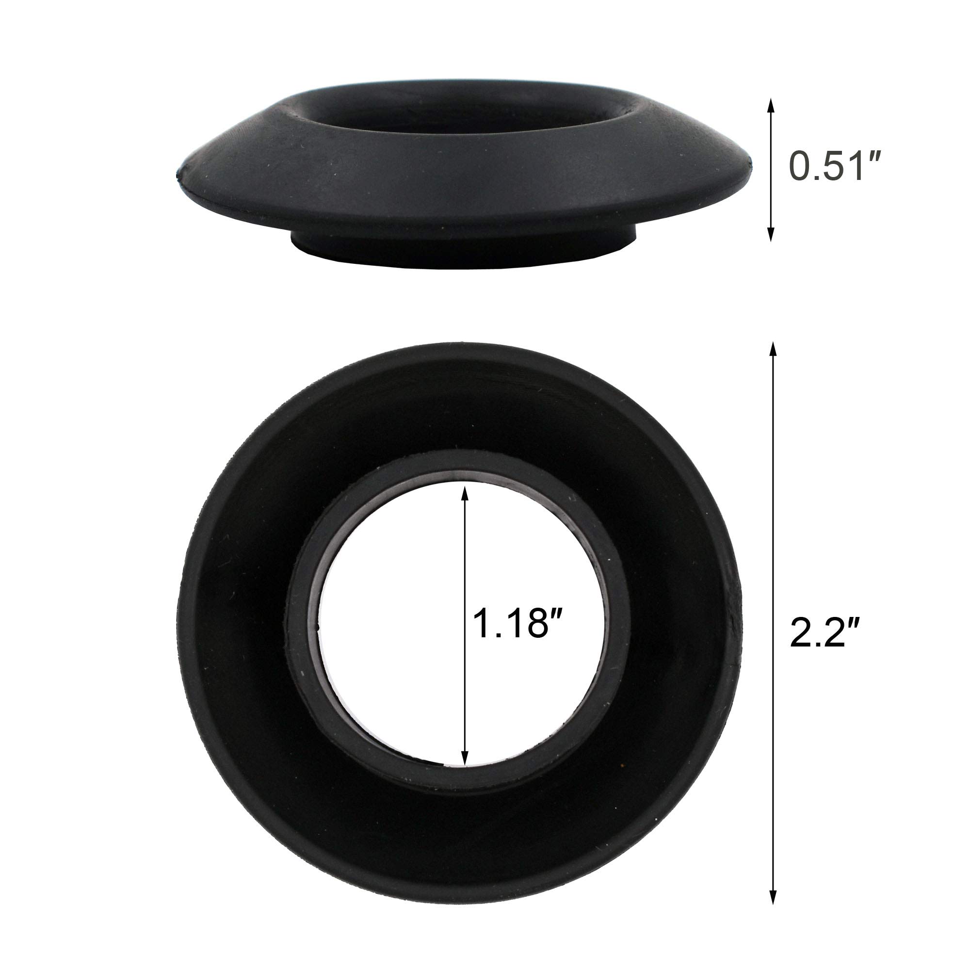 betobier 4 Pcs Universal Kayak Paddle Drip Rings-for Kayak and Canoe Paddles - No More Sliding Up and Down (Black)