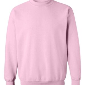 Joe's USA Adult Classic Crewneck Sweatshirt-M-Pale Pink