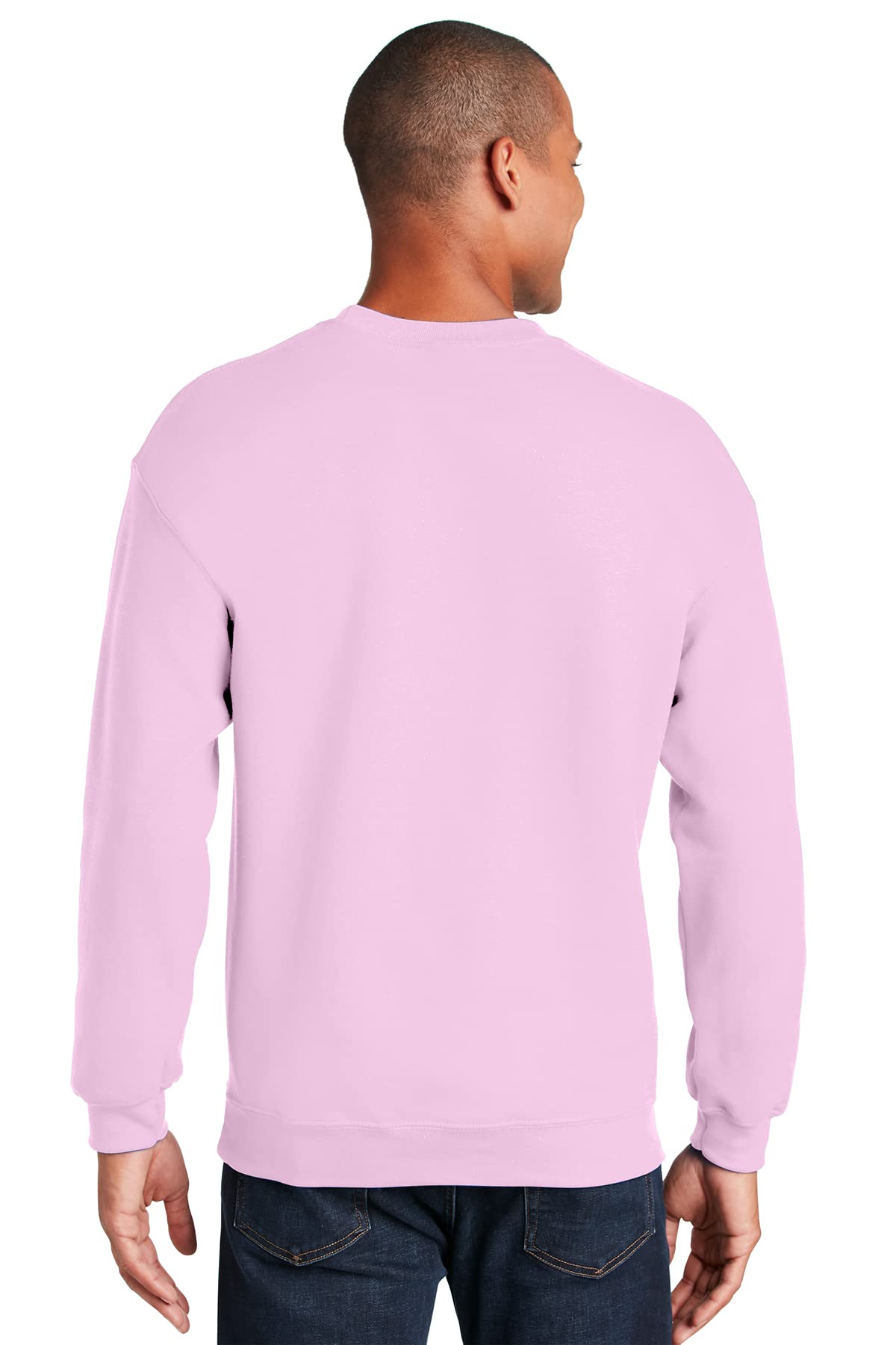 Joe's USA Adult Classic Crewneck Sweatshirt-M-Pale Pink