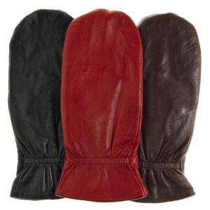 Pratt and Hart Breckenridge Women’s Leather Mittens with Finger Liners Size M Color Black