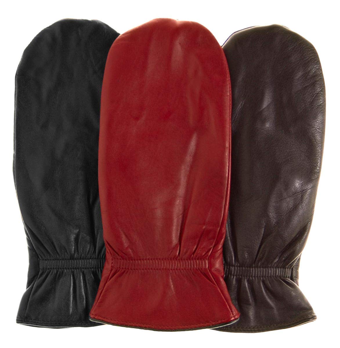 Pratt and Hart Breckenridge Women’s Leather Mittens with Finger Liners Size M Color Black