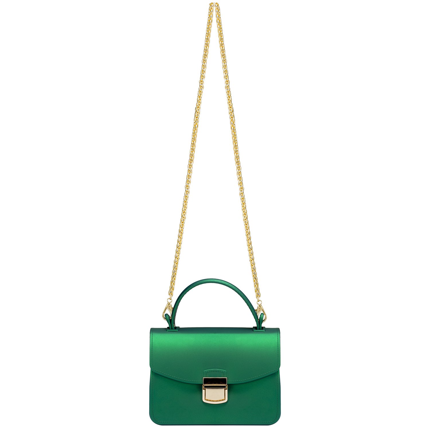 Top Handle Clutch Handbags Jelly Crossbody Bags for Women Tote Purse - Green One Size