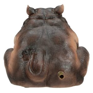 Design Toscano EU35009 Hanna The Hippo African Decor Piped Pond Spitter Statue Water Feature, full color