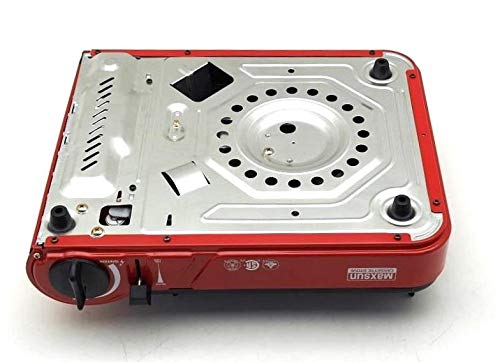 Maxsun Portable Gas Stove MS3800 (Red), 9,560BTU High Power, Camp Stove, Outdoor/Indoor, with Carrying Case