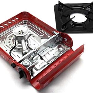 Maxsun Portable Gas Stove MS3800 (Red), 9,560BTU High Power, Camp Stove, Outdoor/Indoor, with Carrying Case