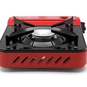 Maxsun Portable Gas Stove MS3800 (Red), 9,560BTU High Power, Camp Stove, Outdoor/Indoor, with Carrying Case