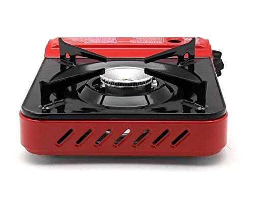 Maxsun Portable Gas Stove MS3800 (Red), 9,560BTU High Power, Camp Stove, Outdoor/Indoor, with Carrying Case