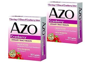 azo all natural concentrated cranberry tablets, 2 count