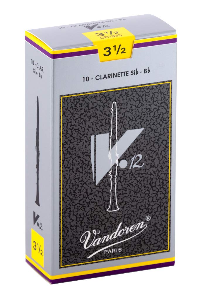 Vandoren CR1935 Bb Clarinet V.12 Reeds Strength 3.5; Box of 10