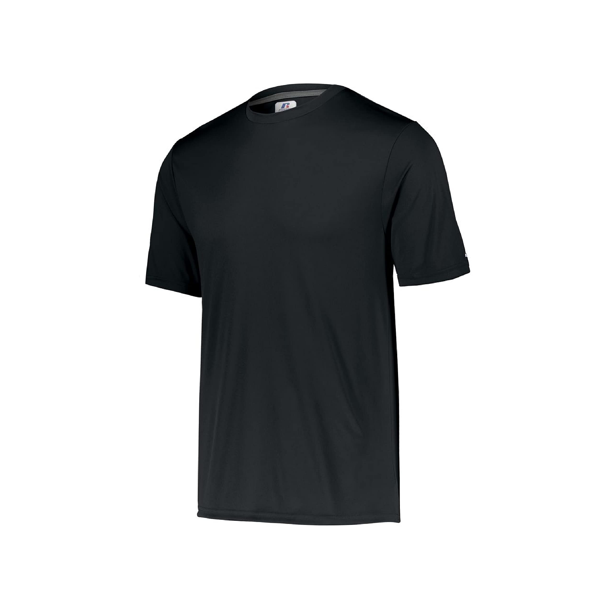 Russell Athletic Mens Short Sleeve Performance T-Shirt, Black, 3X-Large Plus