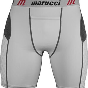 Marucci Mens Shorts Sports, MASL-W-AS, Adult Padded Slider, White, Small US