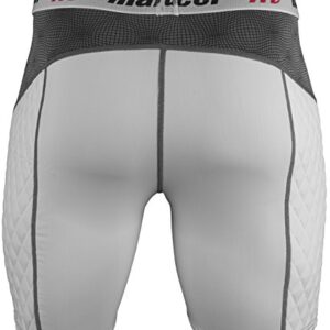 Marucci Mens Shorts Sports, MASL-W-AS, Adult Padded Slider, White, Small US